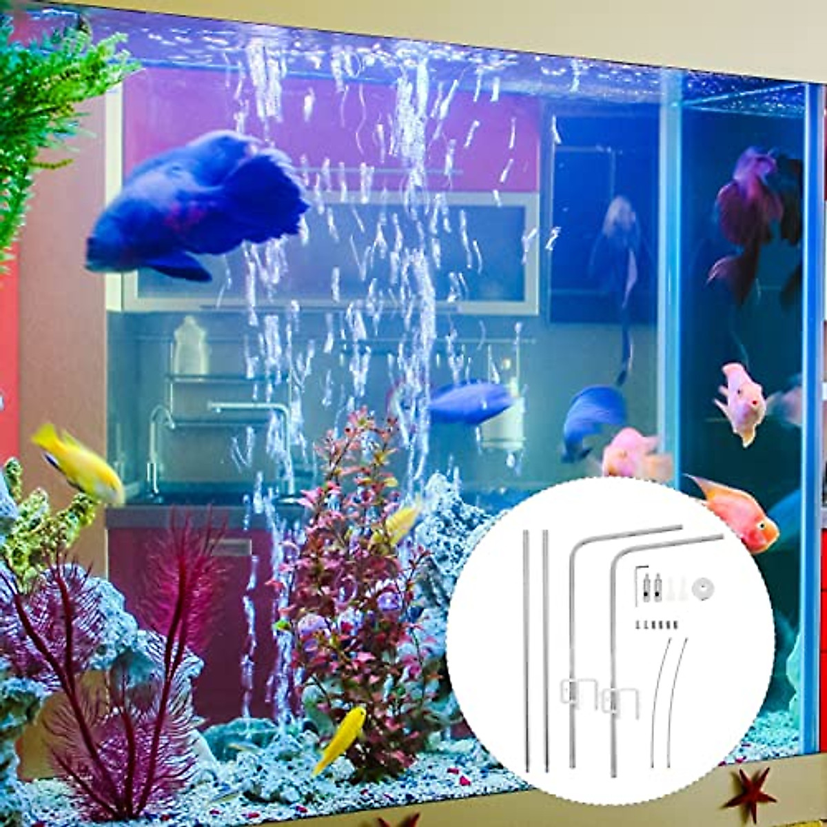 iplusmile Fish Tank Accessory Aquarium Lighting Holder Fish Tank Light Stand Kit, Adjustable Fish Tank Light Rack Aquarium Stand for Aquatic High LED Light Lamp Light Hanging Bracket