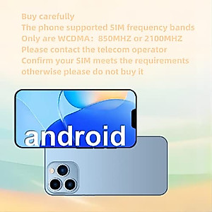 EVRIO Unlocked Cell Phone，s88u，Android Smartphone ，Dual SIM Card，1GB RAM 16GB ROM，Only Supports Dual SIM Card Frequency Band of 3GWCDMA ：850/2100MHZ，6.11 inch Screen