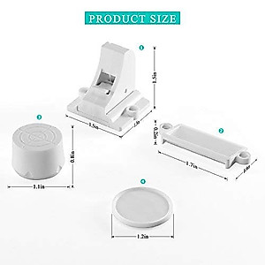 74 Pack Child Safety Kit - 36 Magnetic Cabinet Locks and 4 Magnet Keys Bundle with 38 Outlet Covers