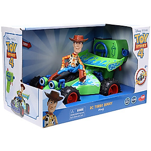 Jada Toys Jada Disney Pixar Toy Story 4 Turbo Buggy W/Woody Radio Control Vehicle, 2.4 Ghz, 1: 24