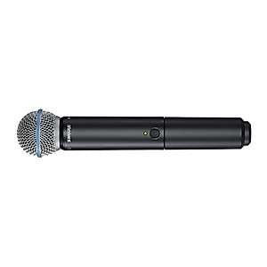 Shure BLX24/B58 UHF Wireless Microphone System - Perfect for Church, Karaoke, Vocals - 14-Hour Battery Life, 300 ft Range | Includes BETA 58A Handheld Vocal Mic, Single Channel Receiver | J11 Band