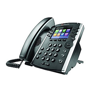 Poly - VVX 411 12-Line VOIP Business Phone (Polycom) - Desk Phone with Handset - POE - Power Supply Not Included - 3.5" Color Display