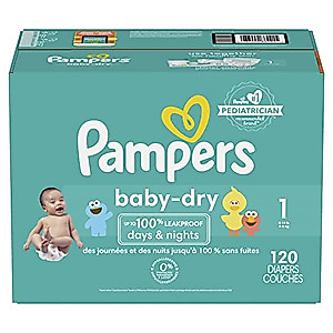 Pampers Baby Dry Size 1 Diapers Super Pack - 120 Count