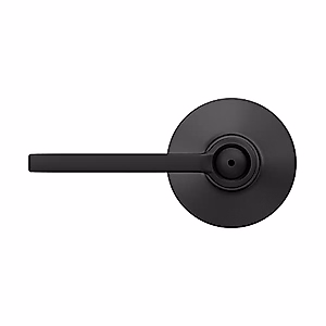 Schlage F40 V LAT 622 Latitude Door Lever, Bed & Bath Privacy Lock, Matte Black