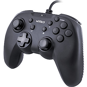 Nyko Prime Controller for Nintendo Switch - Wired Switch Controller w/Vibration, Ergonomic Shell Design & Turbo Button for Competitive Advantage - PC Compatible Switch Controller Accessories (Black)