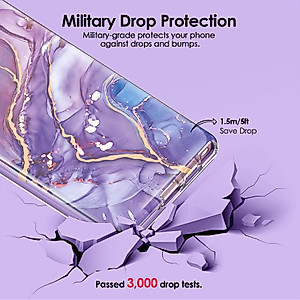 Chvelop Compatible with Samsung Galaxy S23 Ultra 5G Case 6.8'', Slim Stylish Protective Case, 360° Protection, [No Built-in Screen Protector] [Camera Lens Cover]-River/Purple