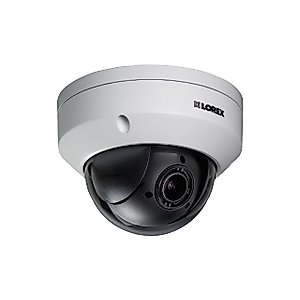 Lorex LNZ44P4B Super High Definition 4MP Indoor/Outdoor Day & Night PTZ Network Dome Camera with Color Night Vision, 4X Optical Zoom, Vandal Resistant, Waterproof