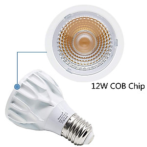 Rowrun PAR20 12W Narrow Flood Light Bulb E26 Dimmable LED Bulb Spotlight Beam Angle 24 Degree 100W Halogen Warm White 3000K 2-Pack