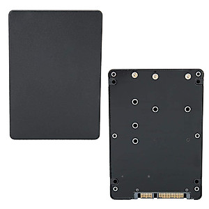 ASHATA Hard Disk Box Black ABS SSD 2 in 1 M.2 B-Key MSATA to SATA 3.0 Computer Accessories
