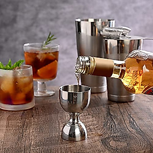 Etens Jigger for Bartending | Bar Cocktail Measuring Jigger 2 oz 1 oz | Shot Measure Jigger with Measurements Inside | Double Chaser Bell Jiggers | Drink Measure Alcohol | Bartender Tools