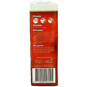 Douwe Egberts Aroma Rood Ground Coffee, 250g (Pack of 1)