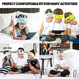 CozyPhones Over The Ear Headband Headphones - Kids Headphones Volume Limited with Thin Speakers & Super Soft Stretchy Headband - Mystic Unicorn