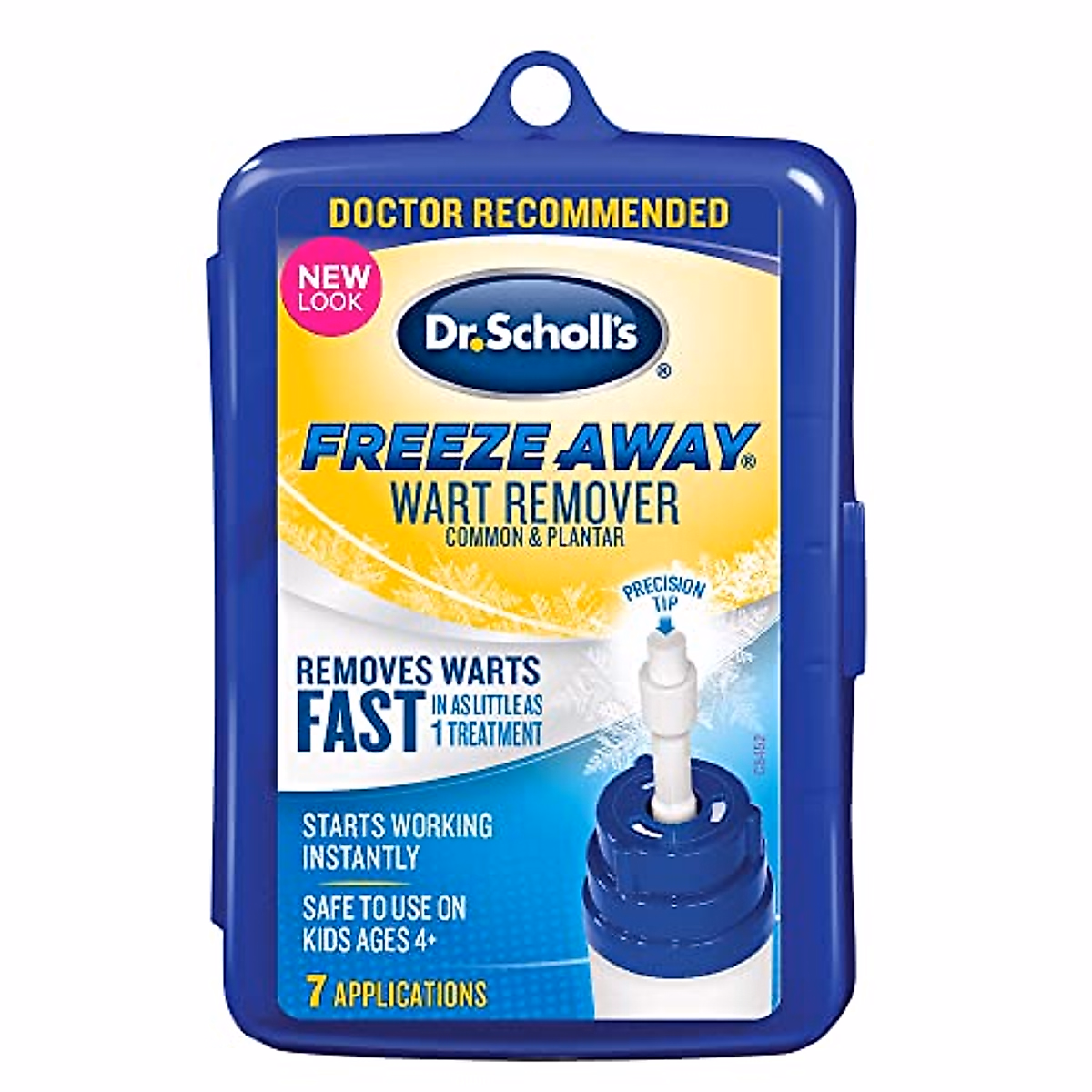Dr. Scholl's FreezeAway Wart Remover Dual Action, 8 Applications/Freeze Therapy + Powerful Fast Acting Salicylic Liquid to Remove Common and Plantar Warts, 0.33 Fl Oz, 1 Count