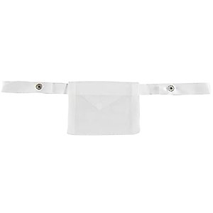 Home-X Hidden Undercover Wallet for Women-Bra Wallet, Stash Your Cash, Hidden Travel Pouch, Washable-Stash Credit Cards, Money, Keys-Adjustable Elastic Strap- 4" L x 2 7/8" W (White)