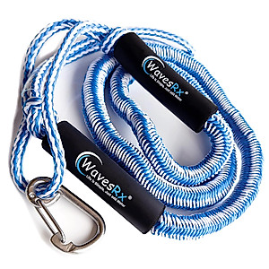Premium Bungee Dock Line for Boats & PWC - DockingPal | Elastic Mooring Rope Stretches to Absorb Shocks & Prevent Damage to Your Watercraft | Safer Docking for Your Boat, Jet Ski, Pontoon or Kayak