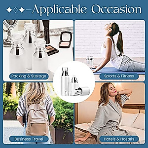 EOPER Airless Pump Jars 100ML, 3 Pieces Empty Refillable Cosmetic Air Pump Jars Bottles Airless Lotion Cream Sample Containers Makeup Vials Accessories Leak-Proof DIY Travel, Pearly White