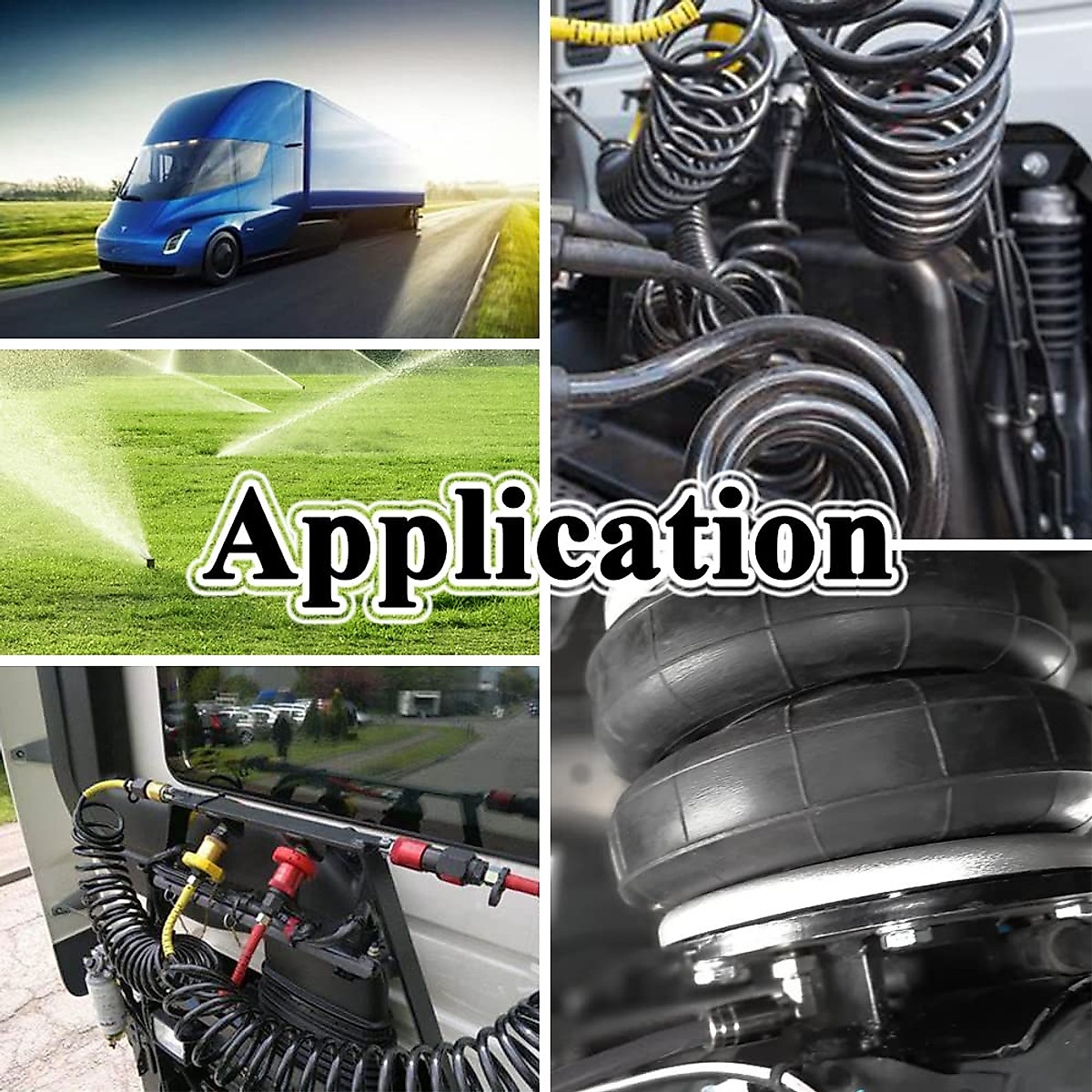 Qolekog Air Line 3/8" Tube OD Pneumatic Nylon Tube SAE J844 Airline For Air Brake Tubing or Fluid Transfer (Black 32.8Ft)