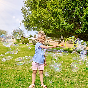 Sloosh 36 Packs Big Bubble Wands Set, 20" Giant Bubble Wand Toys with Tray Bulk, Large Bubble Maker for Kids Adults, Summer Toys, Birthday Party Favors, Outdoor Activities