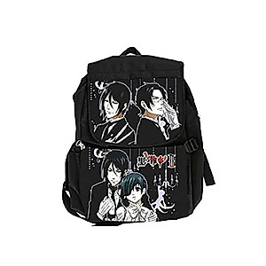 Anime Characters Large Size Backpack School Bag Laptop Bag 18" For Black Butler Kuroshitsuji