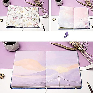 Tomolucky Direct Colorful Blank Writing Journal for Women,PU Leather Hardcover Notebooks Beautiful Journal to Write in,Personal Diary,Gift for women Girls, 258 Page