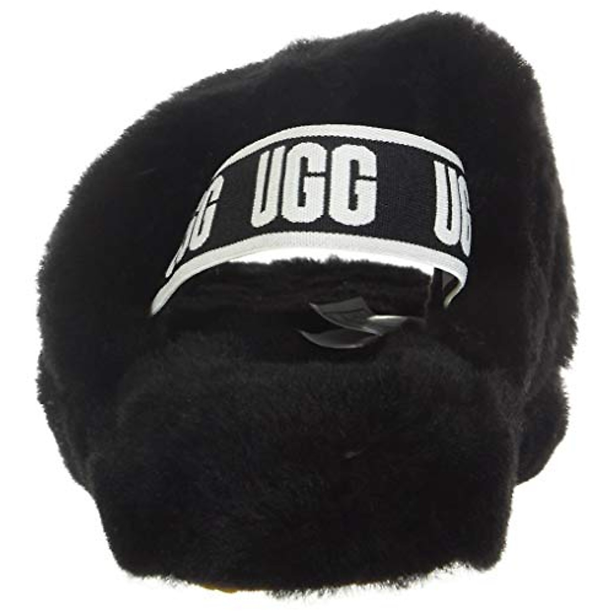 UGG Kids' Fluff Yeah Slide Slipper, Black, 4