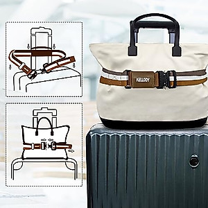 Travel Belt for Luggage - Luggage Straps for Suitcases, Fashion & Adjustable Add a Bag Luggage Strap for Carry On Bag, Travel Belt for Luggage Over Handle Airport Travel Accessories for Women & Men