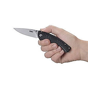 Columbia River Knife & Tool CRKT Full Throttle EDC Folding Pocket Knife, Everyday Carry Utility Folder with Frame Lock, Drop Point Blade with Bead Blast Finish, Outburst Assisted Opening 7031