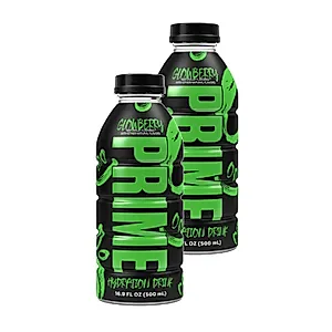 Prime Sports Drink - Two (2) Bottles of 16.9Fl oz Sports Drink and Electrolyte Beverage. Glowberry