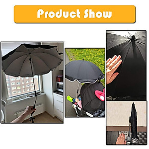 Baby Clamp-On Shade Umbrella, with Umbrella Clip Fixing Device, 79cm/31.1in Long, Great for Strollers