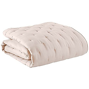 Amazon Aware Recycled Polyester and Cotton Blend Quilt, Twin/Twin XL, Pale Pink