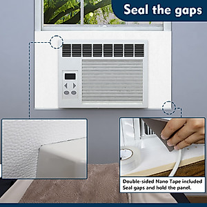 Pearwow Window Air Conditioner Surround Foam Insulation Panels,AC Side Insulating Sun Block for Summer and Winter