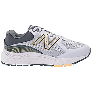 New Balance Women's 840 V5 Running Shoe, Silent Grey/Light Mango, 8 Wide