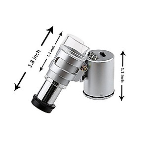 60X Mini Illuminated Jeweler LED UV Lens Loupe with Kare and Kind Retail Package (2pcs 60X)