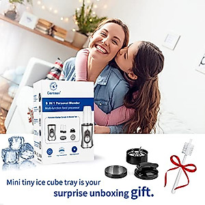 Genteen Personal Smoothie Bullet Blender,650W| 8 Pcs Smoothie Blender with 3 Speeds,24+17oz Travel Bottles BPA Free Single Serve Blender for Protein Shakes (Silver)