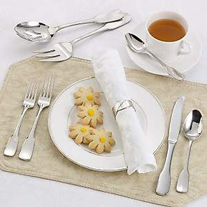 Ginkgo International Alsace 20-Piece Stainless Steel Flatware Place Setting, Service for 4