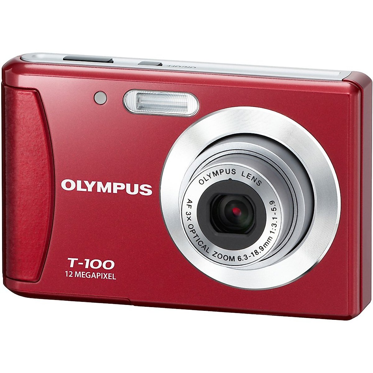 OM SYSTEM OLYMPUS T-100 12MP Digital Camera with 3x Optical Zoom and 2.4 inch LCD (Red) (Old Model)