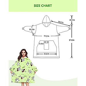 Blanket Hoodie Women Oversized,Soft & Warm Weighted Fluffy Sherpa Fleece Wearable Adult Blanket Hooded Gift with Sleeves