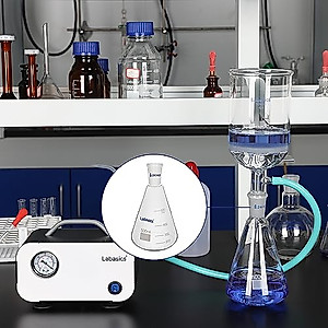 Labasics Glass 24/40 Erlenmeyer Flask, Borosilicate Glass Heavy Wall Flask with 24/40 Standard Taper Outer Joint, 1000 ml