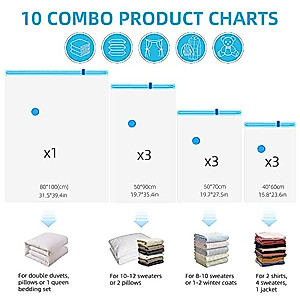 Vacuum Storage Bags, Space Saver Bags Compression Storage Bags for Comforters and Blankets, Vacuum Sealer Bags for Clothes Storage，Essential travel compression bag, vacuum packaging space saving bag