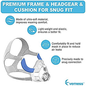 Everness Replacement Set for F20, Includes Cushion (L) & Most You Need in One Pack (No Elbow), Reliable Seal & Softer Fit Replacement Supplies