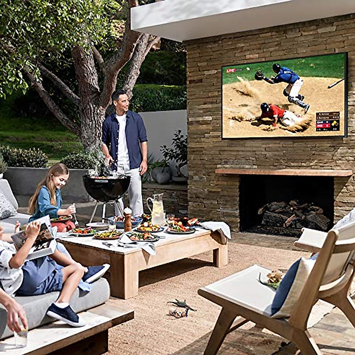 SAMSUNG QN55LST7TA 55" The Terrace QLED 4K UHD HDR Smart TV Bundle with Premium 4 YR CPS Enhanced Protection Pack