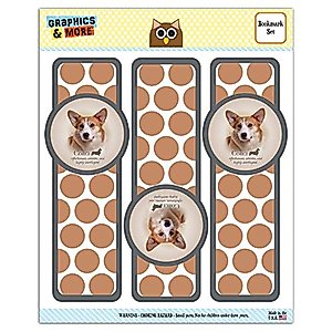 Corgi Dog Breed Set of 3 Glossy Laminated Bookmarks