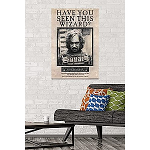 Trends International The Wizarding World: Harry Potter - Sirius Black Wanted Poster Wall Poster, 22.375" x 34", Poster & Mount Bundle
