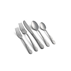 Cambridge Felicity Sand Piece Flatware Set, 45 Count