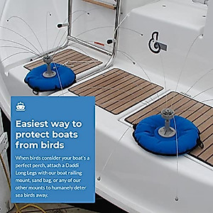 Bird Barrier Daddi Long Legs Spider Bird Repellent Devices- Waving Stainless Steel Roof & Dock Bird Deterrent - Repel Seagull, Pigeon, Duck - Safe Pest Control - 2-Ft Diameter