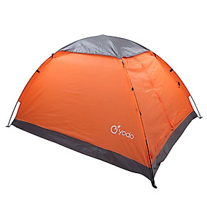 Yodo Upgraded Lightweight 2 Person Camping Backpacking Tent with Carry Bag, Orange
