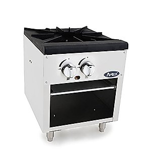Atosa USA ATSP-18-1 (High BTU 80,000) Heavy Duty Stainless Steel Stock Pot Stove - Natrual Gas Double Burner