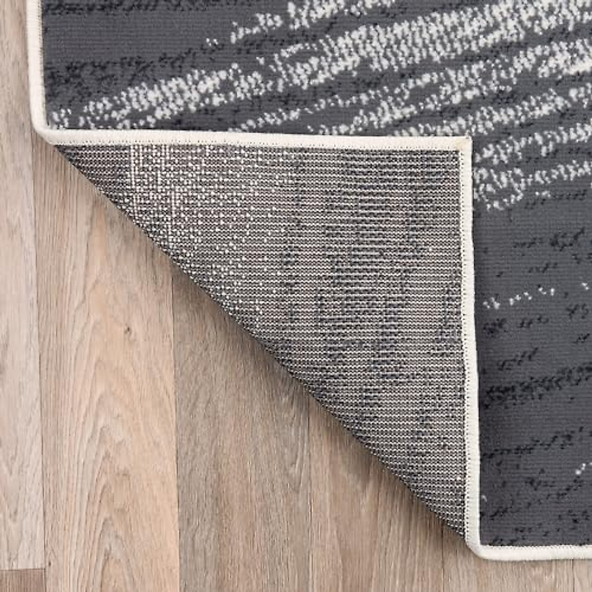 Rugshop Contemporary Distressed Abstract Soft Area Rug 8' x 10' Gray