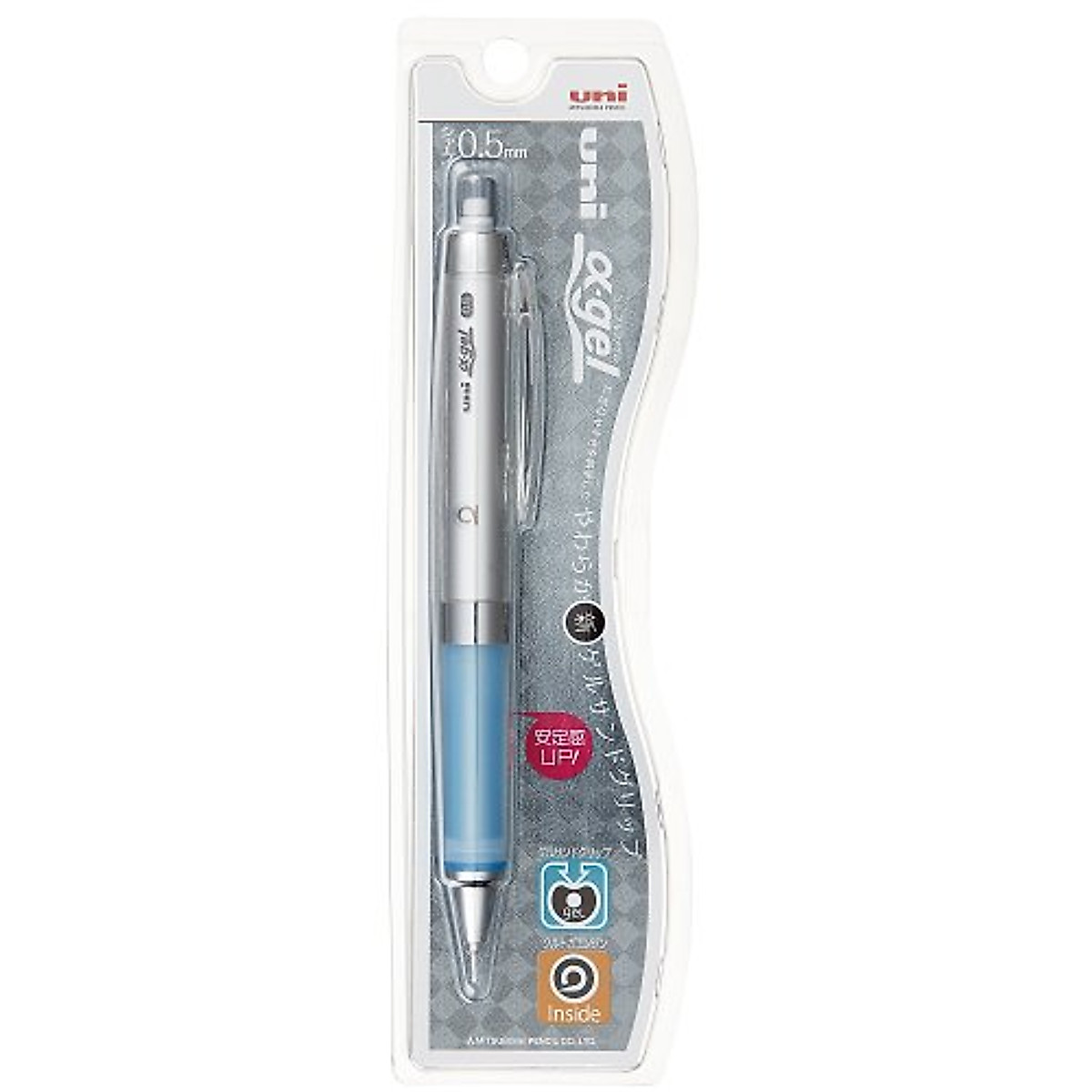 uni Alpha-Gel Kuru Toga Mechanical Pencil, 0.5 mm, Blue Body (M5858GG1P.33)