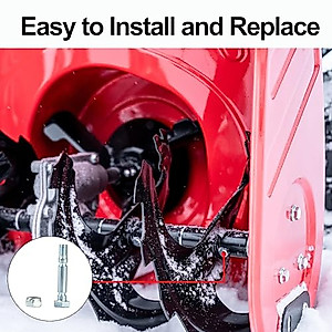 Multisland Two Stage Snow Blower Shear Pins Bolts and Nuts Set 303160355P / 303160355 Replacement Parts for PowerSmart Snow Blower(12 Pcs)